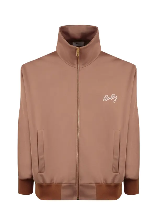 Bally Logo-embroidered Zip-up Sweatshirt - Brown