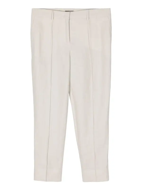 N.peal Harper Cropped Trousers - Neutrals