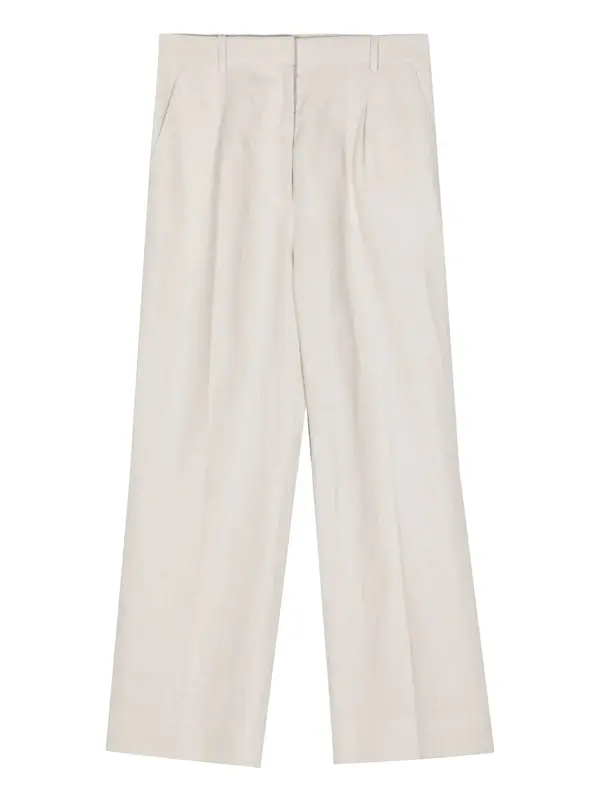 N.peal Florence Linen Palazzo Pants - Neutrals