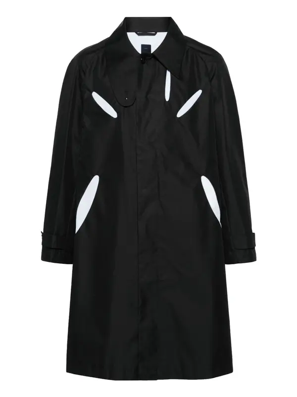 J.L-A.L Aperture Cut-out Trench Coat - Black