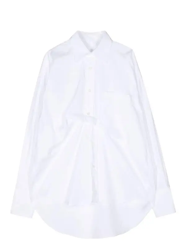 MARINA YEE Gathered Cotton Shirt - White