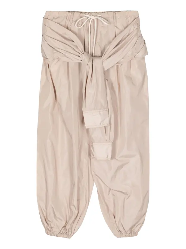 ACT Nº1 Tied-waist Track Pants - Neutrals