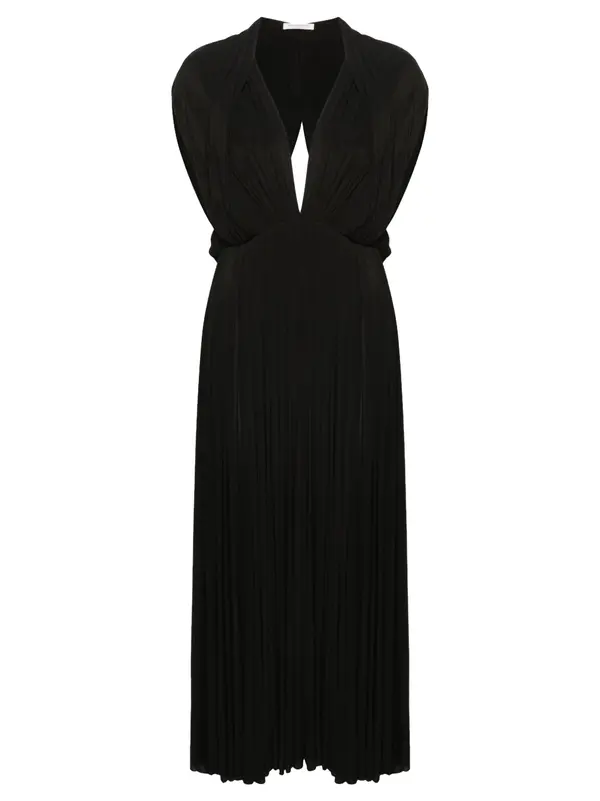 Philosophy Di Lorenzo Serafini Sleeveless Pleated Maxi Dress - Black