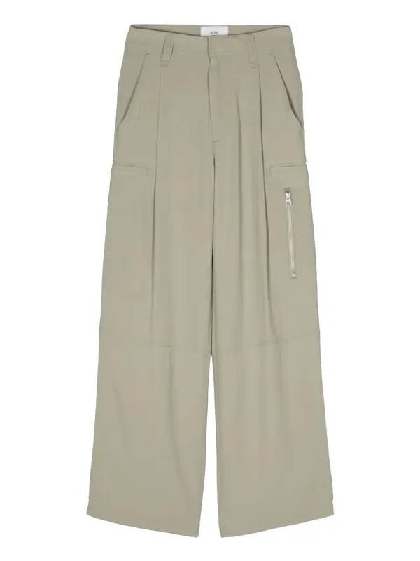 Ami Straight-leg Cargo Pants - Green