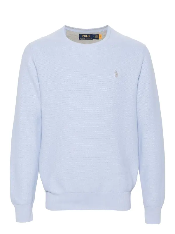Polo Ralph Lauren Pony-embroidered Cotton Jumper - Blue