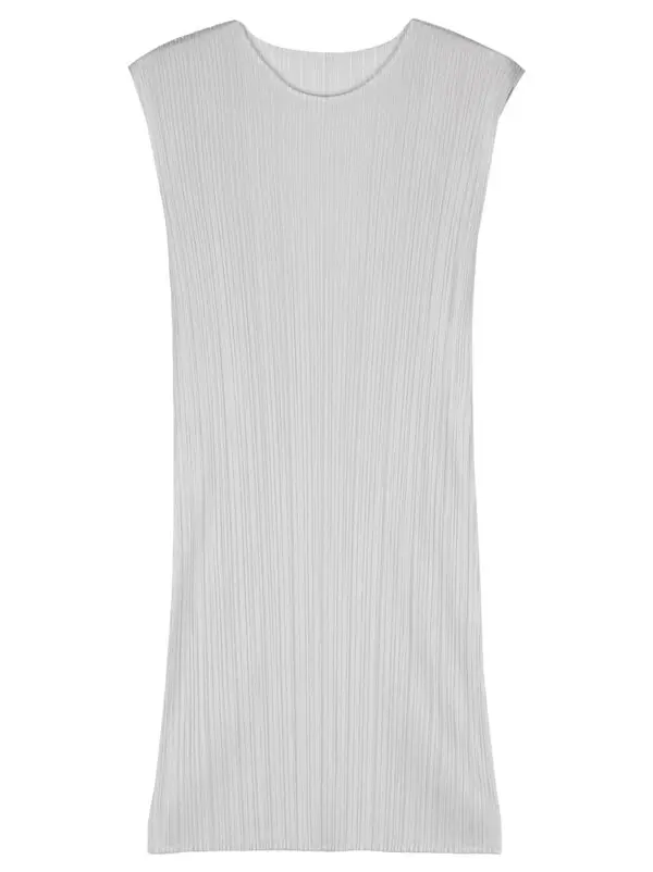 Issey Miyake Plissé-effect Mini Dress - Grey