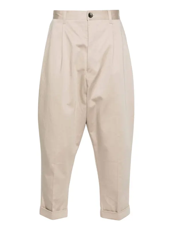 Ami Cropped Trousers - Neutrals