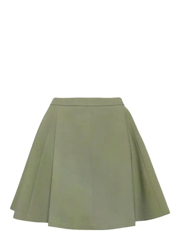 Ami A-line Midi Skirt - Green