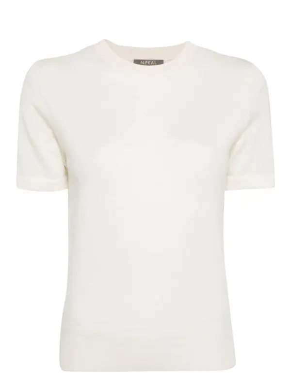 N.peal Isla Cashmere T-shirt - Neutrals