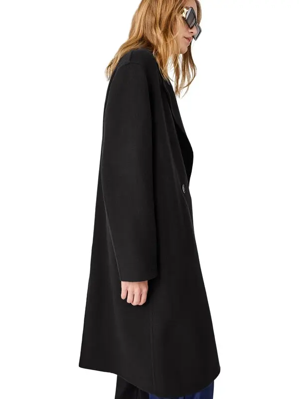 Stella McCartney Double-breasted Longline Coat - Black