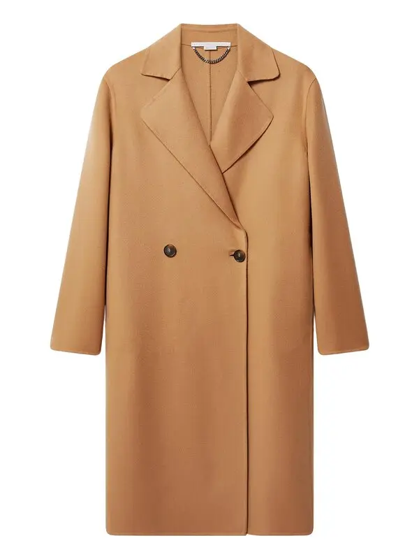 Stella McCartney Double-breasted Longline Coat - Camel