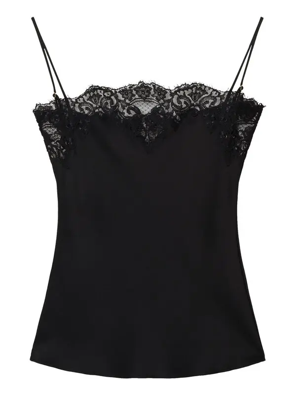 Stella McCartney Lace-trimmed Cami Top - Black