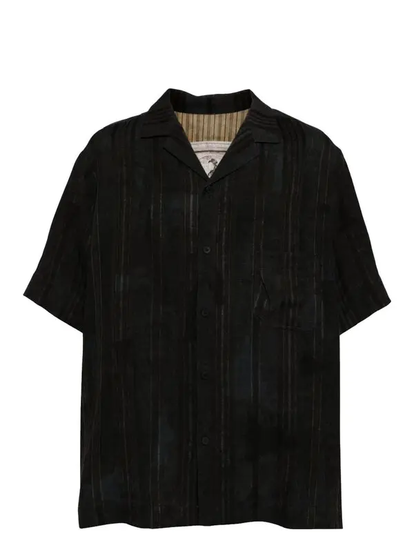 ZIGGY CHEN Striped Linen Shirt - Blue