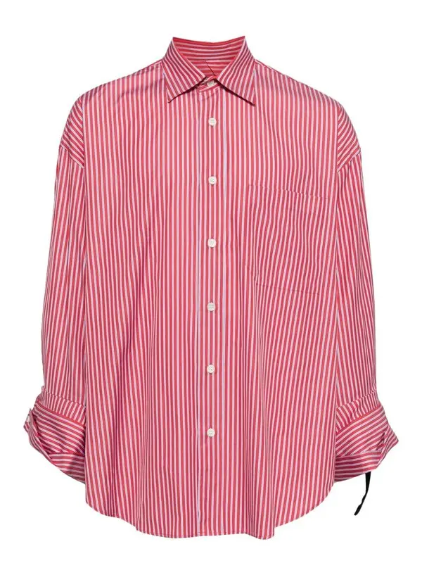 MARINA YEE Striped Cotton Shirt - Red
