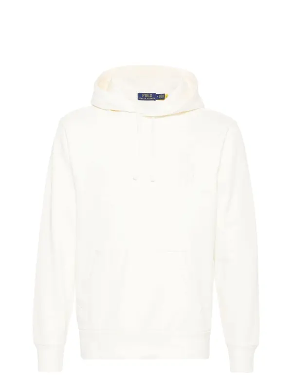 Polo Ralph Lauren Polo Pony-embroidered Cotton Hoodie - Neutrals