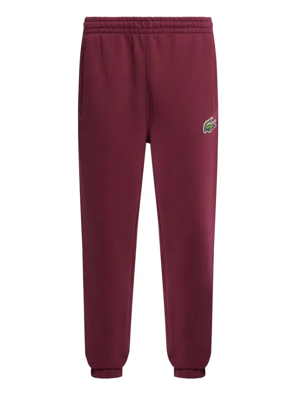Lacoste Logo-patch Organic Cotton Track Pants - Red