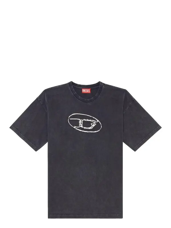 DIESEL Logo-print Cotton T-shirt - Black