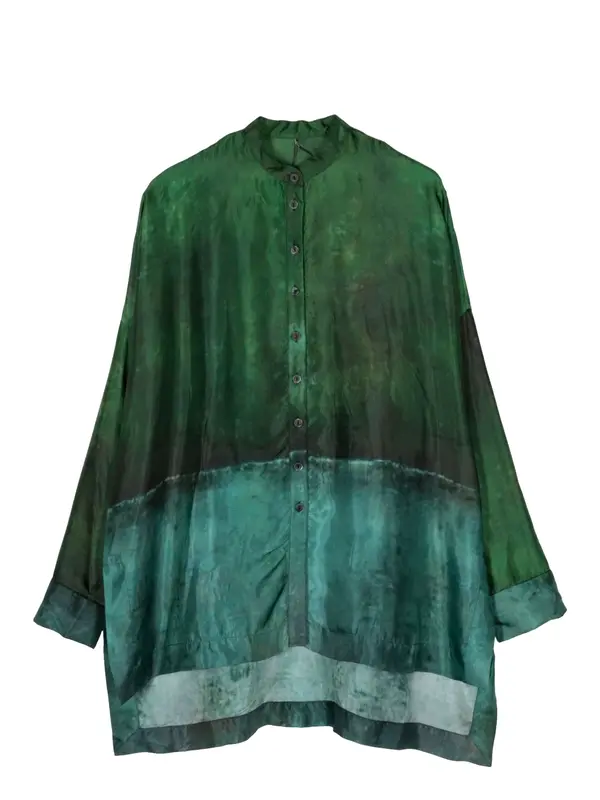 Masnada Tie-dye Long-sleeve Shirt - Green