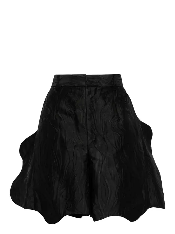 Toga Wave-jacquard Shorts - Black