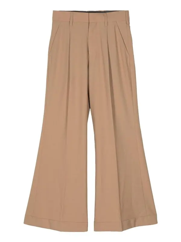 Kolor High-waist Flared Trousers - Brown