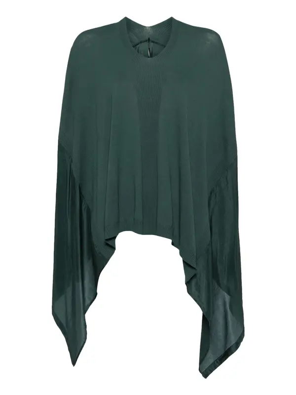 Masnada Draped Hi-lo Blouse - Green