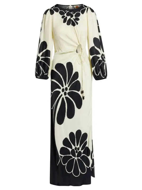 Farm Rio Palermo Cut-out Maxi Dress - White