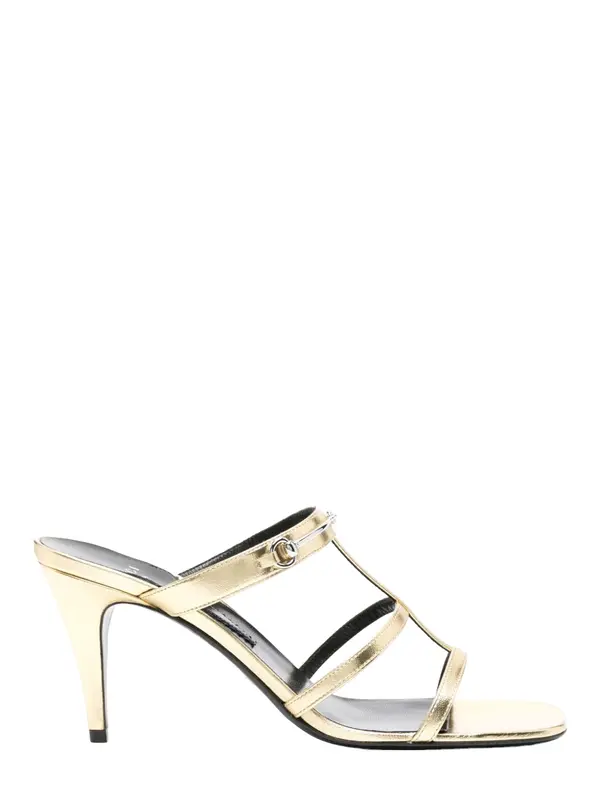 Gucci 75mm Horsebit-detail Leather Sandals - Gold