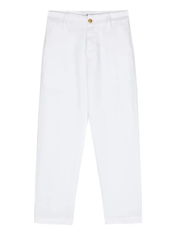 PT TORINO Twill Tapered Trousers - White