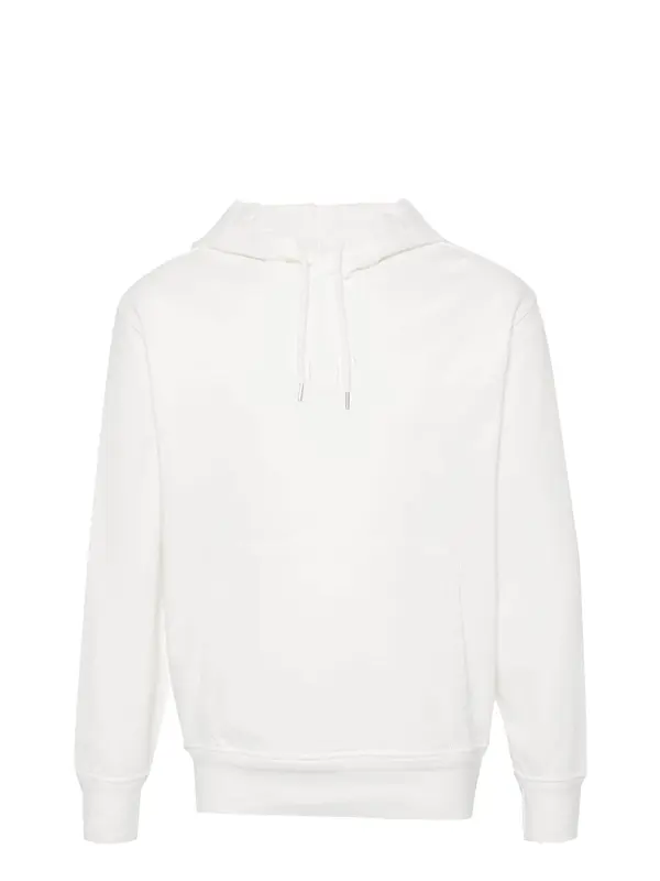 C.P. COMPANY Embroidered-logo Cotton Hoodie - White