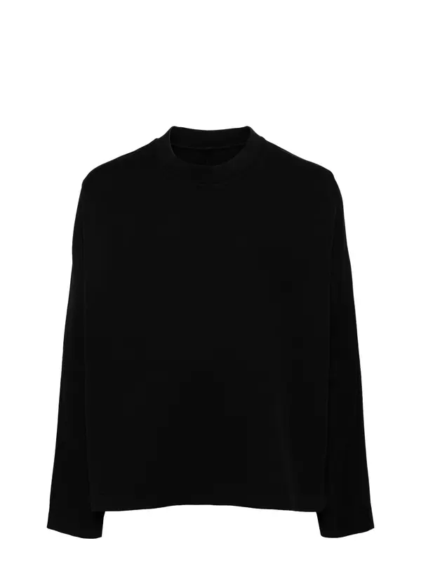 CASEY CASEY Crew-neck Cotton Sweatshirt - Black
