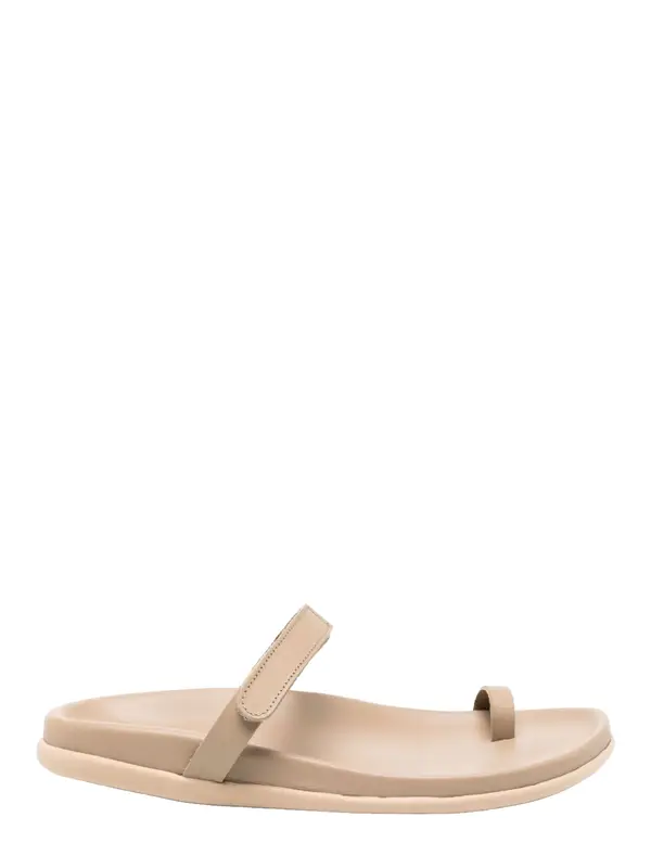 ANCIENT GREEK SANDALS Leather Ring Flip Flops - Neutrals