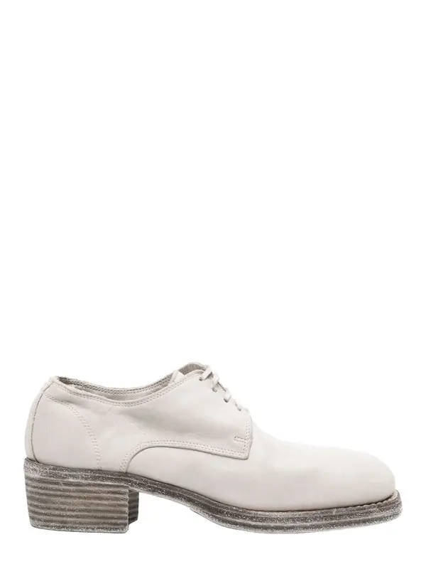 Guidi Lace-up Leather Derby Shoes - Grey