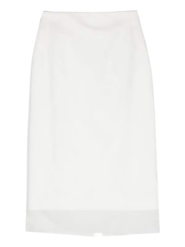 Sportmax Double-layer Pencil Skirt - White