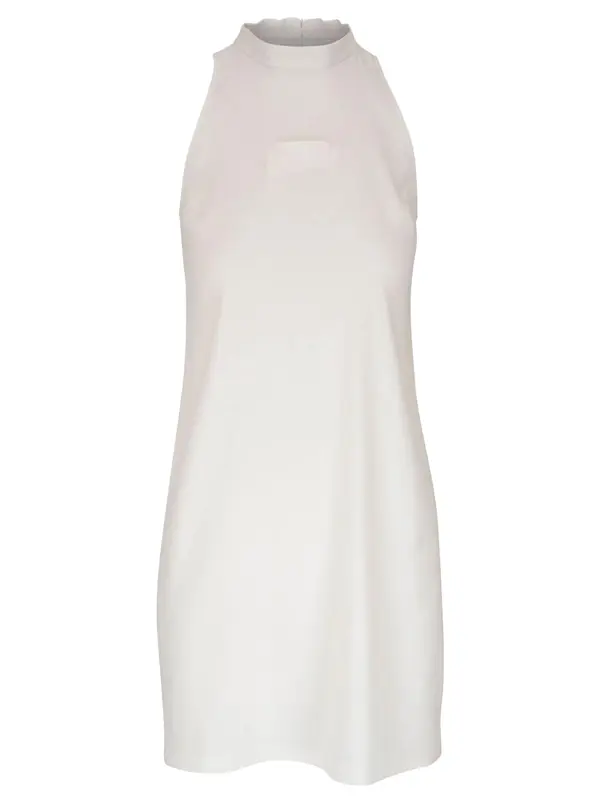 PETER COHEN Linen-blend Halterneck Minidress - White