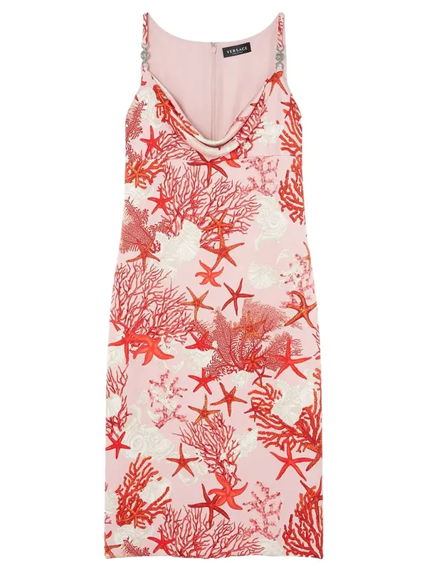 Versace Barocco Sea Silk Slip Dress - Pink