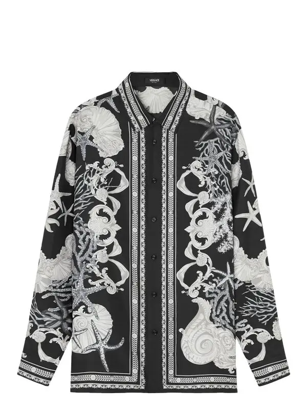 Versace Barocco Sea Silk Shirt - Black