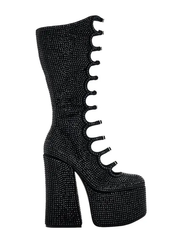 Marc Jacobs Kiki 160mm Rhinestone-embellished Boots - Black