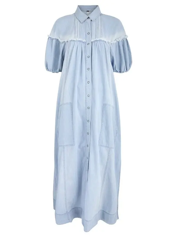 Free People On The Road Chambray Maxi Dress - Denim