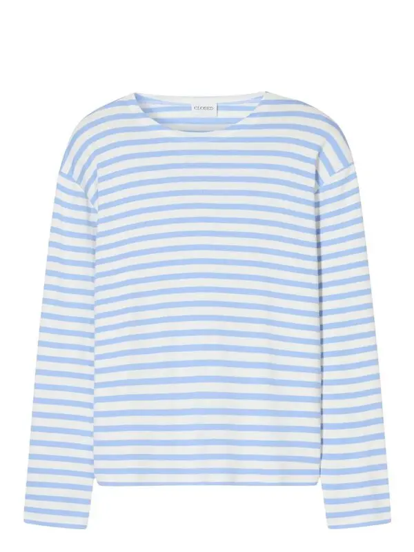 Closed Striped T-shirt - Clear Blue