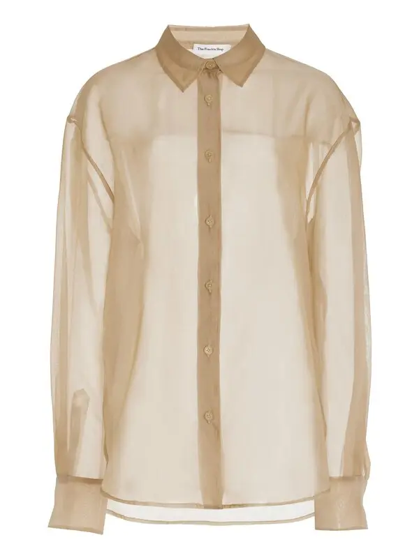THE FRANKIE SHOP Peri Silk-blend Chiffon Shirt - Neutral