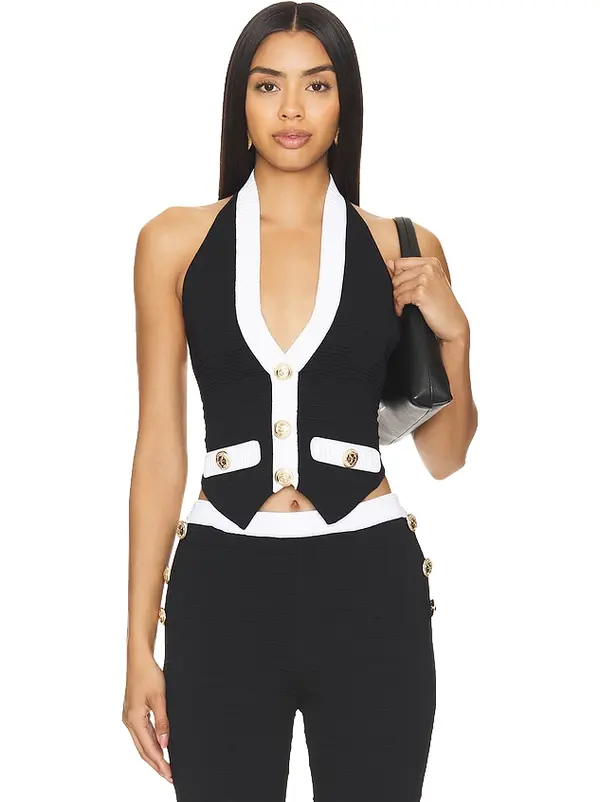 Retrofete Tinsley Vest - Black & White