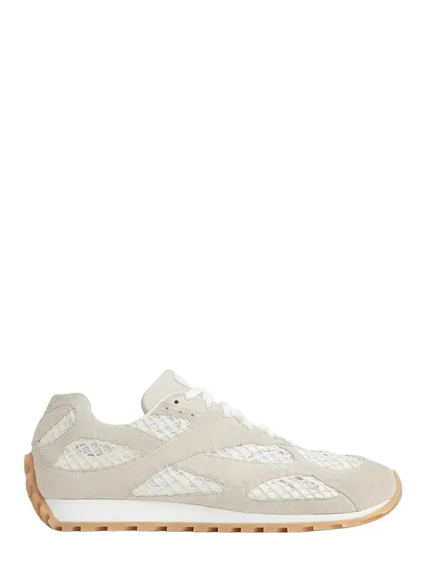 Bottega Veneta Orbit Lace-up Sneakers - Sea Salt