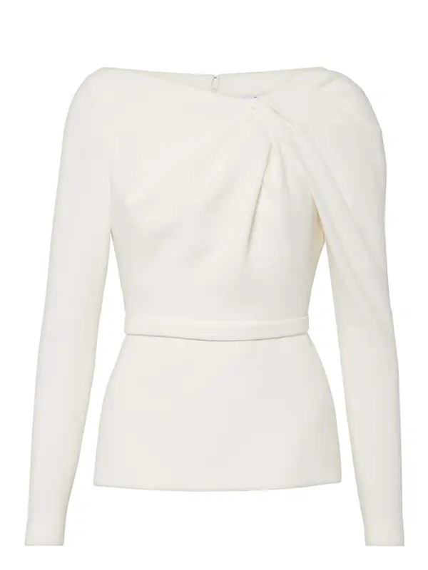Safiyaa Manya Crêpe Top - White