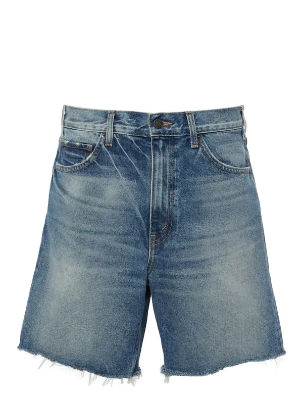 NILI LOTAN Russel Low-rise Denim Shorts - Blue