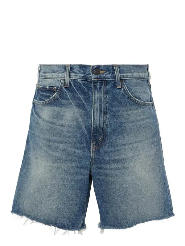 NILI LOTAN Russel Low-rise Denim Shorts - Blue