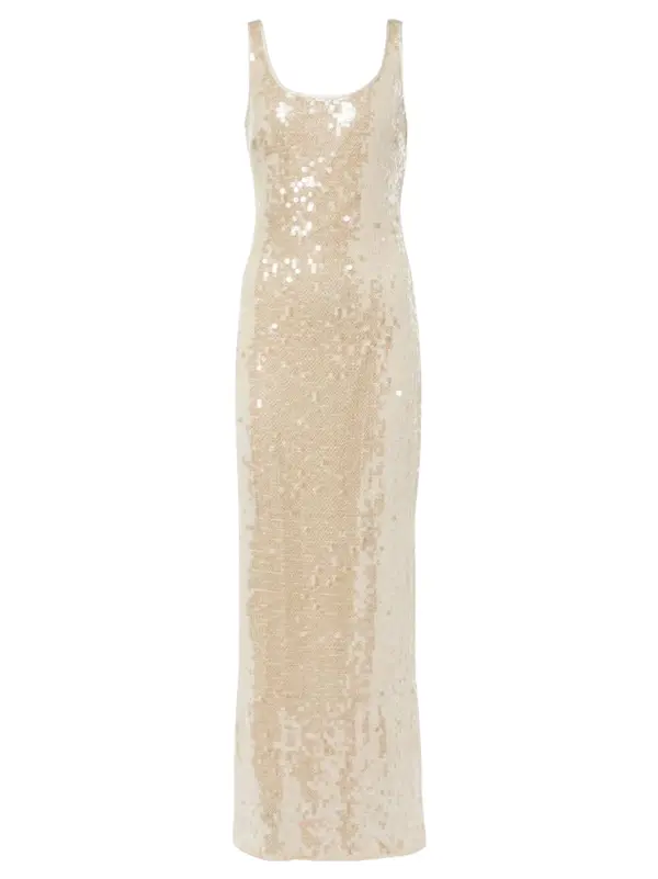 Simkhai Bex Sequined Maxi Dress - White