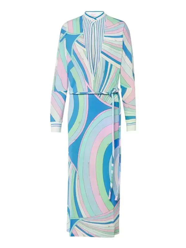 Emilio Pucci Layered Belted Tunic - Blue