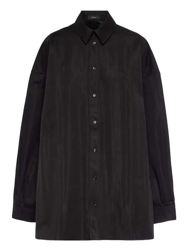 Wardrobe.NYC Oversized Cotton-blend Drill Shirt - Black