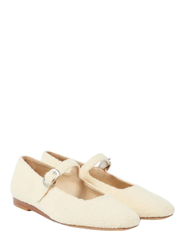 Le Monde Beryl Canvas Mary Jane Flats - White
