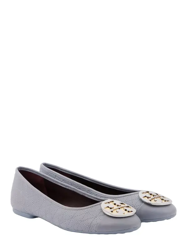 Tory Burch Claire Leather Ballet Flats - Blue